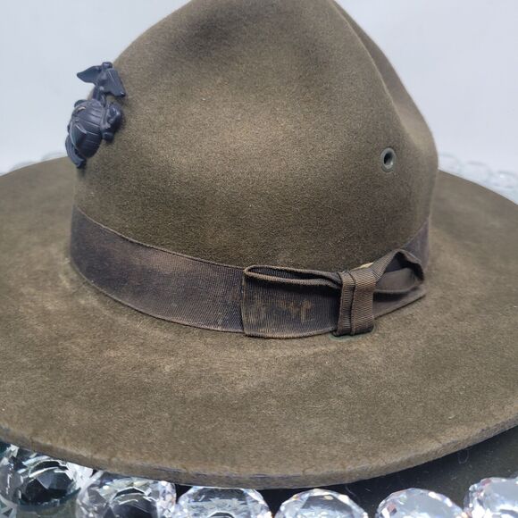 USMC | Accessories | Usmc Marine Corps Cover Drill Instructor Hat Sz 6 ...